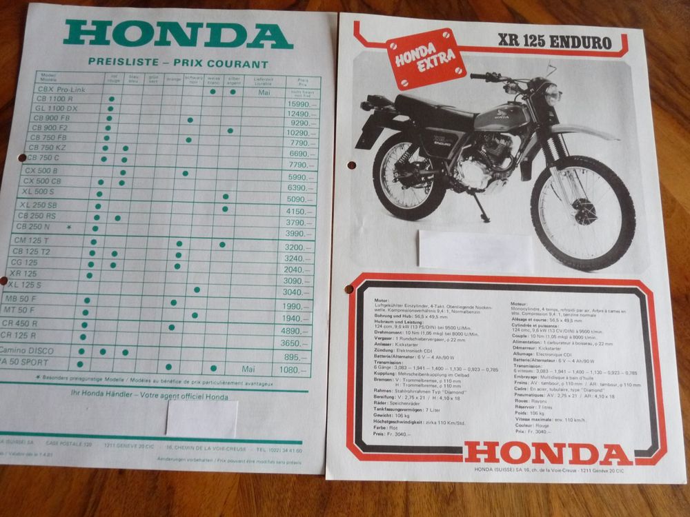 Honda 125 Xr 1980