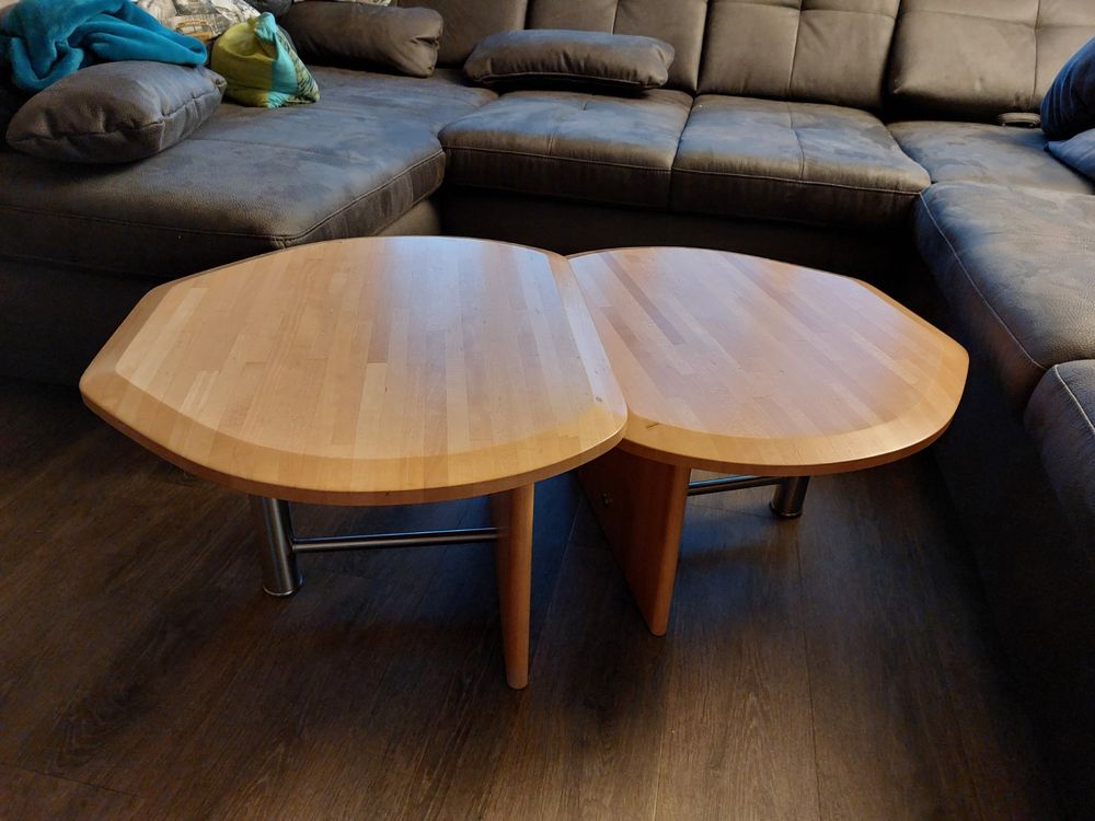 Couchtisch Buche massiv, hell 2teilig | Kaufen auf Ricardo