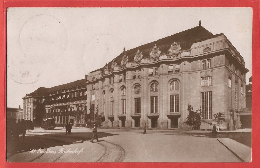 St. Gallen - Bahnhof mit Tram - Fotokarte 1925 (Gebraucht) in Fislisbach für CHF 5 – mit ...