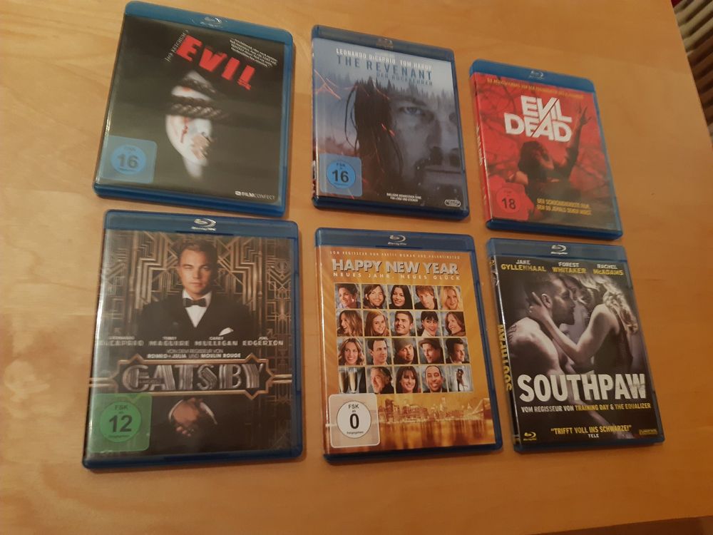 6 Blu-ray Filme (FSK 12 bis FSK 18) Gatsby, The Revenant,... (Gebraucht ...