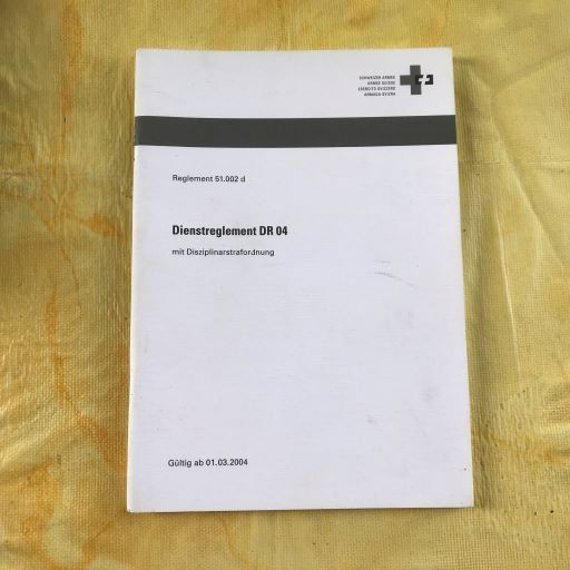 REG.51.002D DIENSTREGLEMENT DR 04 (Gebraucht) in Ostermundigen für CHF ...