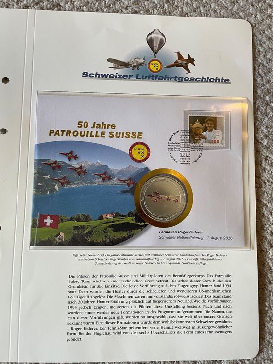 NUMISBRIEF 50 JAHRE PATROUILLE SUISSE (Neu und originalverpackt) in Bergdietikon für CHF 10 ...