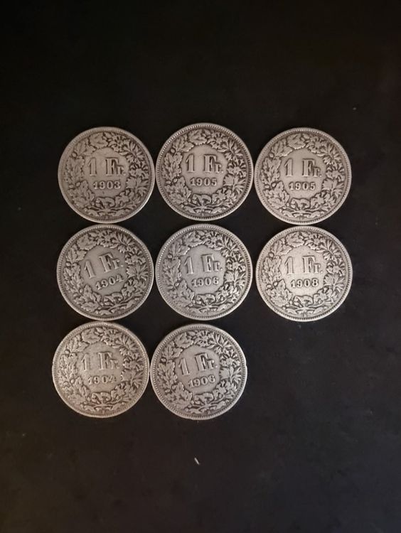 1Franken CHF Lot Silber Münze 1903-1947 Rar (Gebraucht) in Amriswil für CHF 53 – mit Lieferung ...