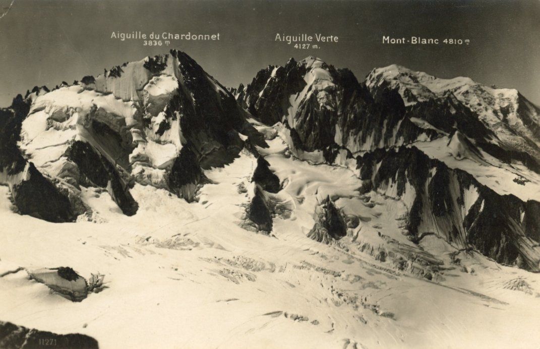 Aiguille du Chardonnet VS / -Verte et Mont-Blanc en 1933 (D'occasion) à ...