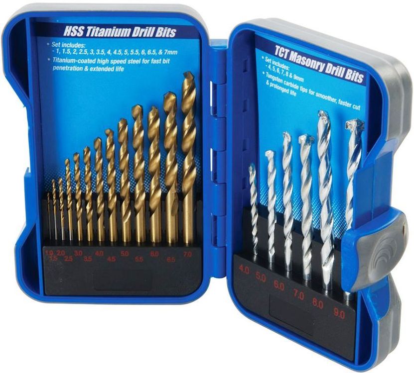 19-tlg.HSS-Titan- Bohrer+Steinbohrer Set (Neu und originalverpackt) in ...