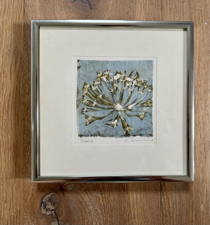 Schönes Batik Bild gerahmt Pusteblume | Kaufen auf Ricardo