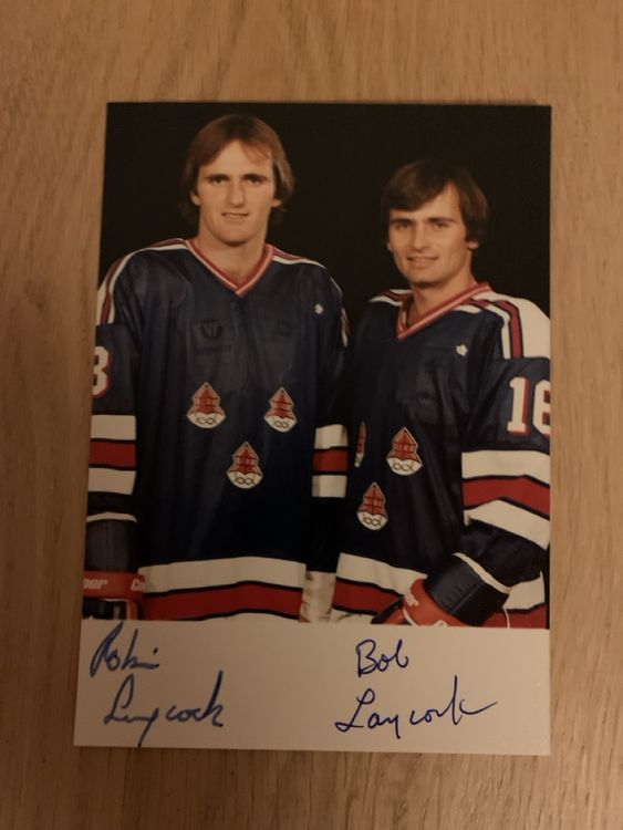 Robin + Bob Laycock Autogramm Landshut, 1983/84 EHC Olten (Gebraucht ...