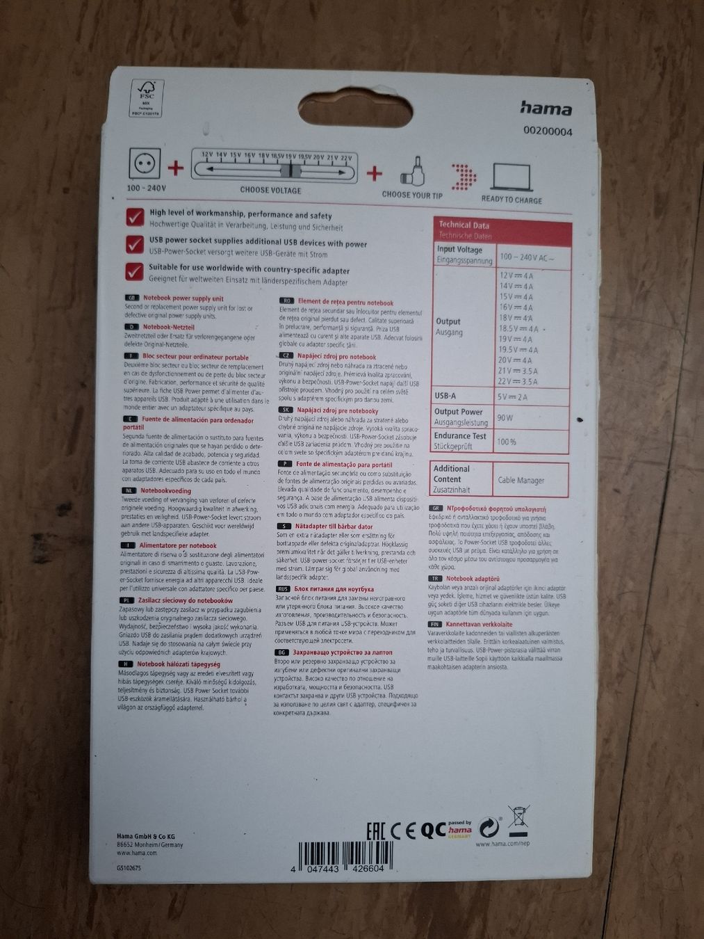 Hama Universal Notebook Netzteil 90W - Neuwertig! (Neu und ...