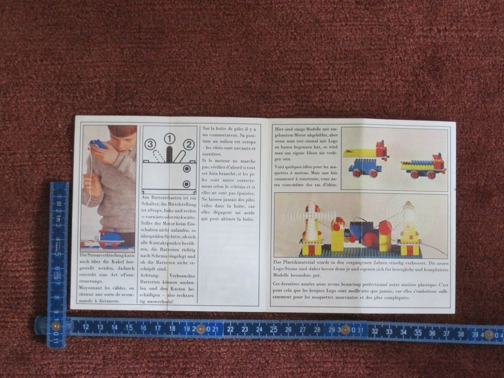 Prospekte Motor 4.5 V von LEGO 2 Stück (Gebraucht) in Feuerthalen für ...