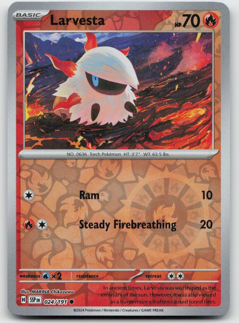 Pokemon Larvesta Reverse 024/191 SSP EN 2024 (Usato) a Lugano per CHF 0 ...