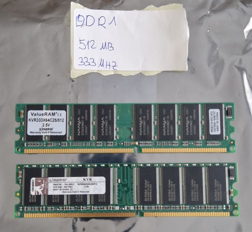 RAM DDR1-512MB-333MHZ | Kaufen auf Ricardo