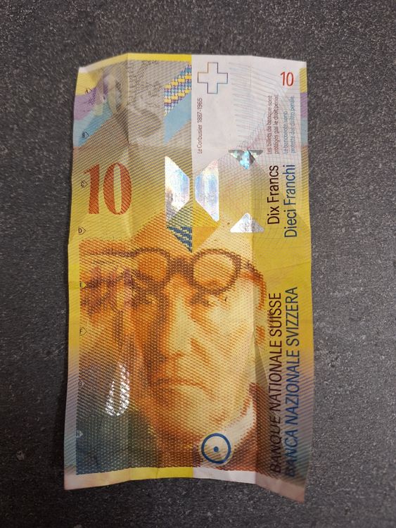 10 Franken Note Le Corbusier 1995 (Gebraucht) in Gross für CHF 10 – mit ...