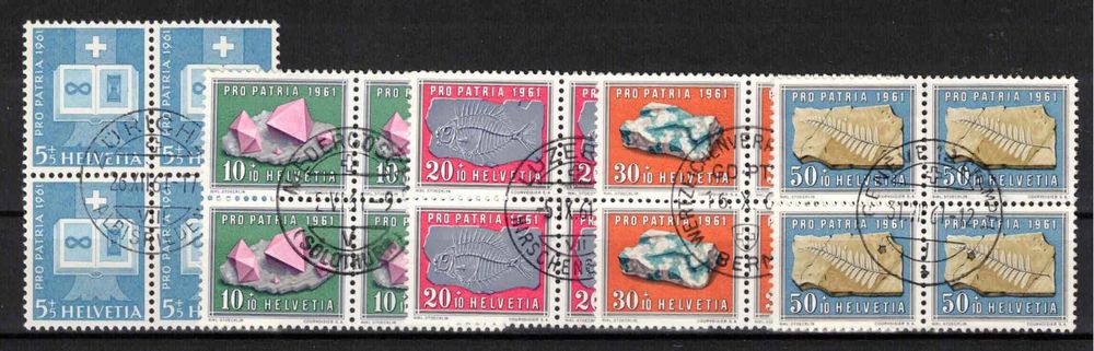 1961 Pro Patria Serie im 4er-Block mit Zentrum-ʘ (Neu (gemäss Beschreibung)) in Nuglar für CHF 4 ...