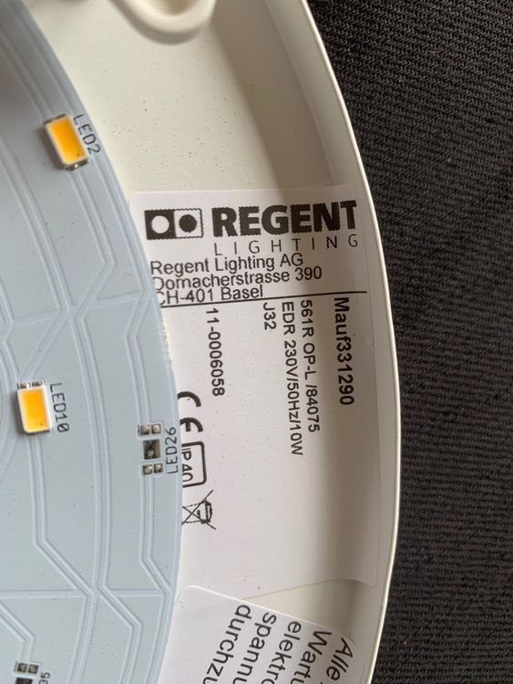 Regent Lighting Deckenleuchte / Wandleuchte / Wandlampe LED (Gebraucht ...