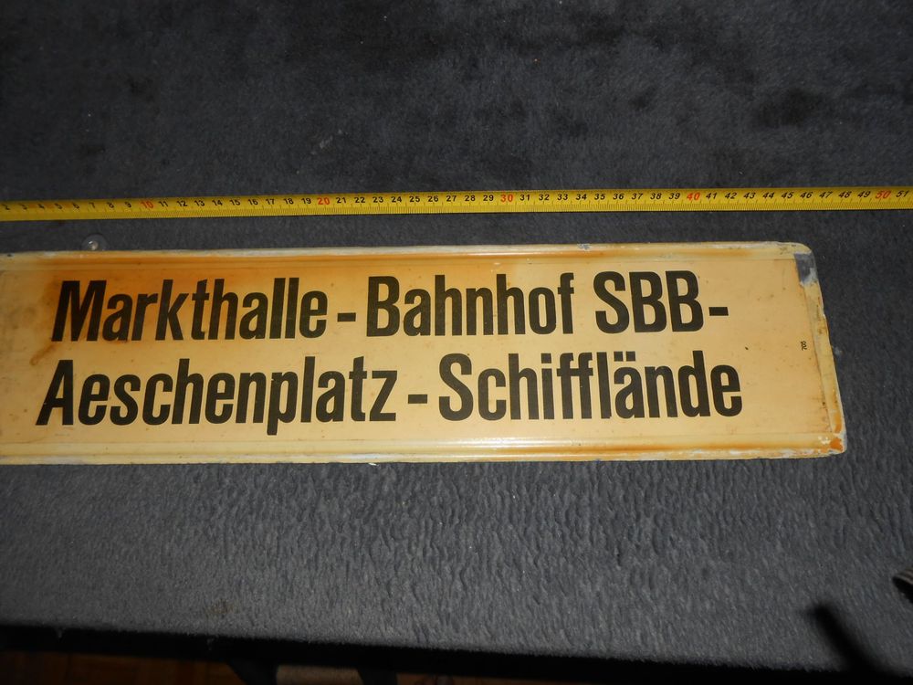 BVB Basel, original Haltestellen Schild, 50er Jahre | Kaufen auf Ricardo