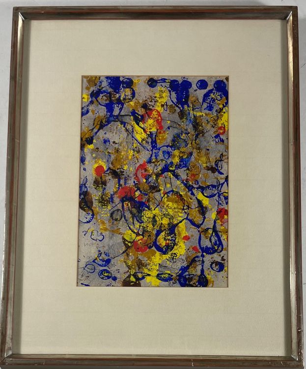 Interessante Mischtechnik unleserlich Signiert | Kaufen auf Ricardo