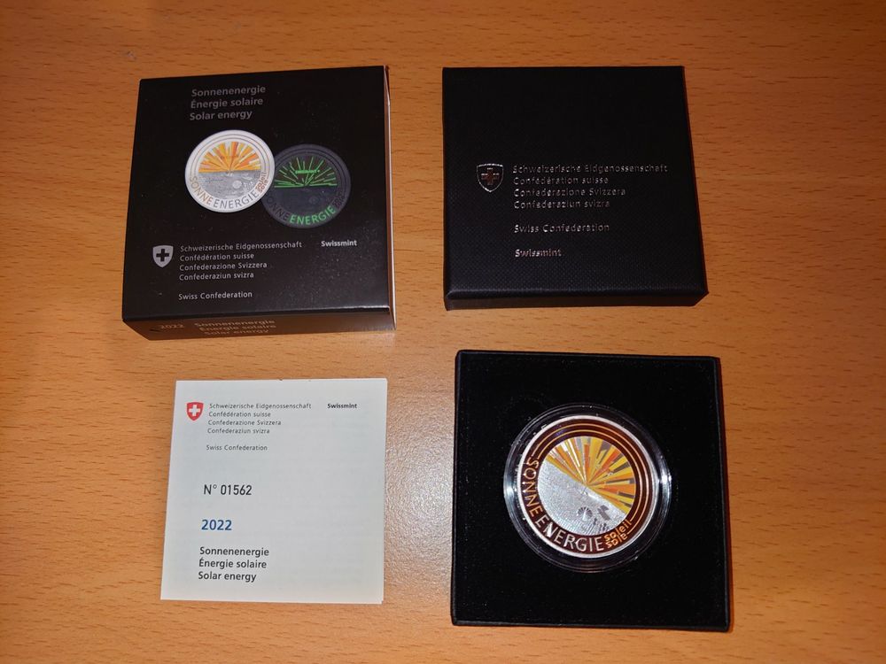 20 Franken "Sonnenenergie" 2022 PP (Neu und originalverpackt) in Pfungen für CHF 80 – mit ...