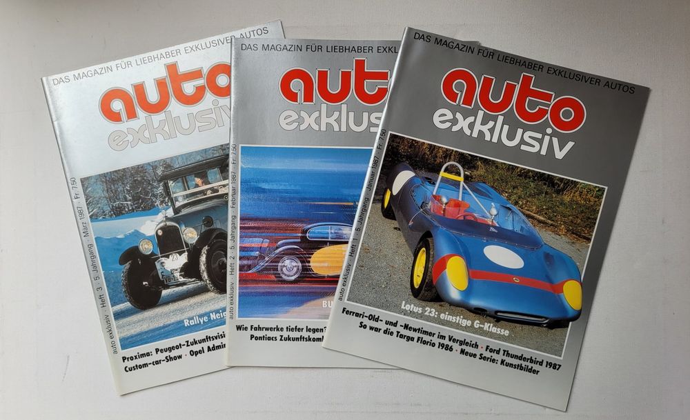 AUTO EXKLUSIV – JAHRGANG 1987 – Nr. 1, 2, 3 (Gebraucht) in Neftenbach ...