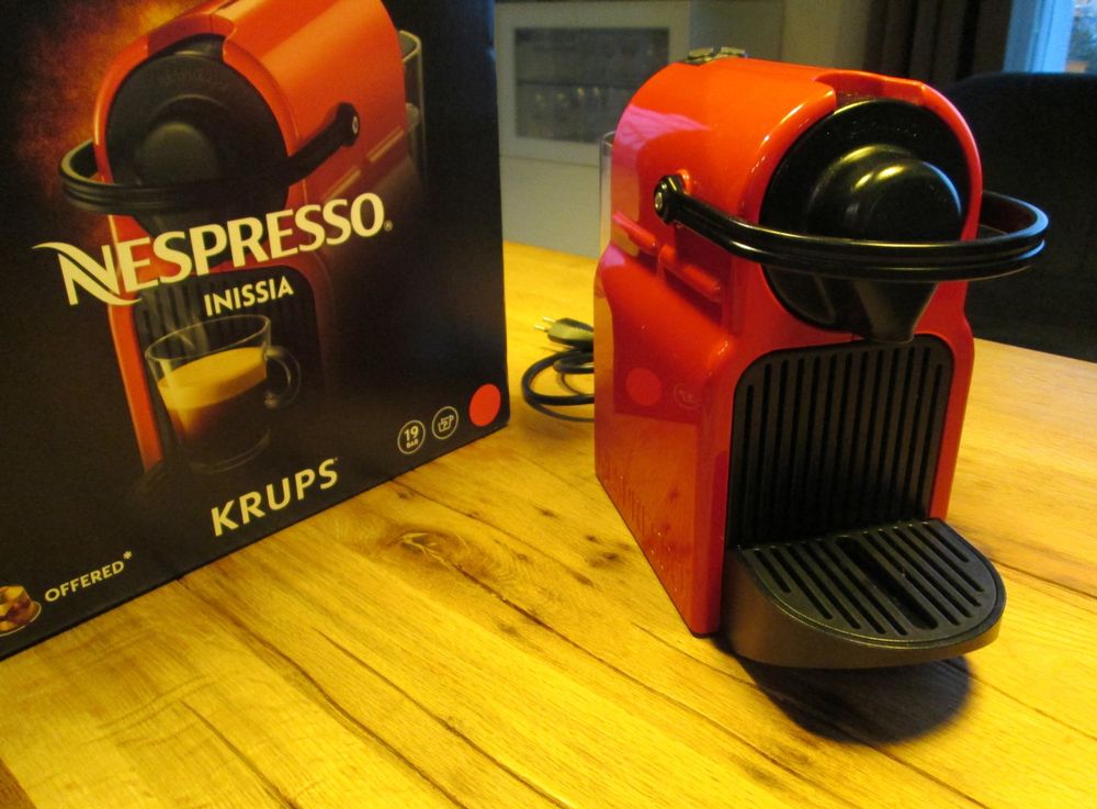 Kapselmaschine Nespresso Inissia XN1005, Rot KRUPS (Gebraucht) in ...