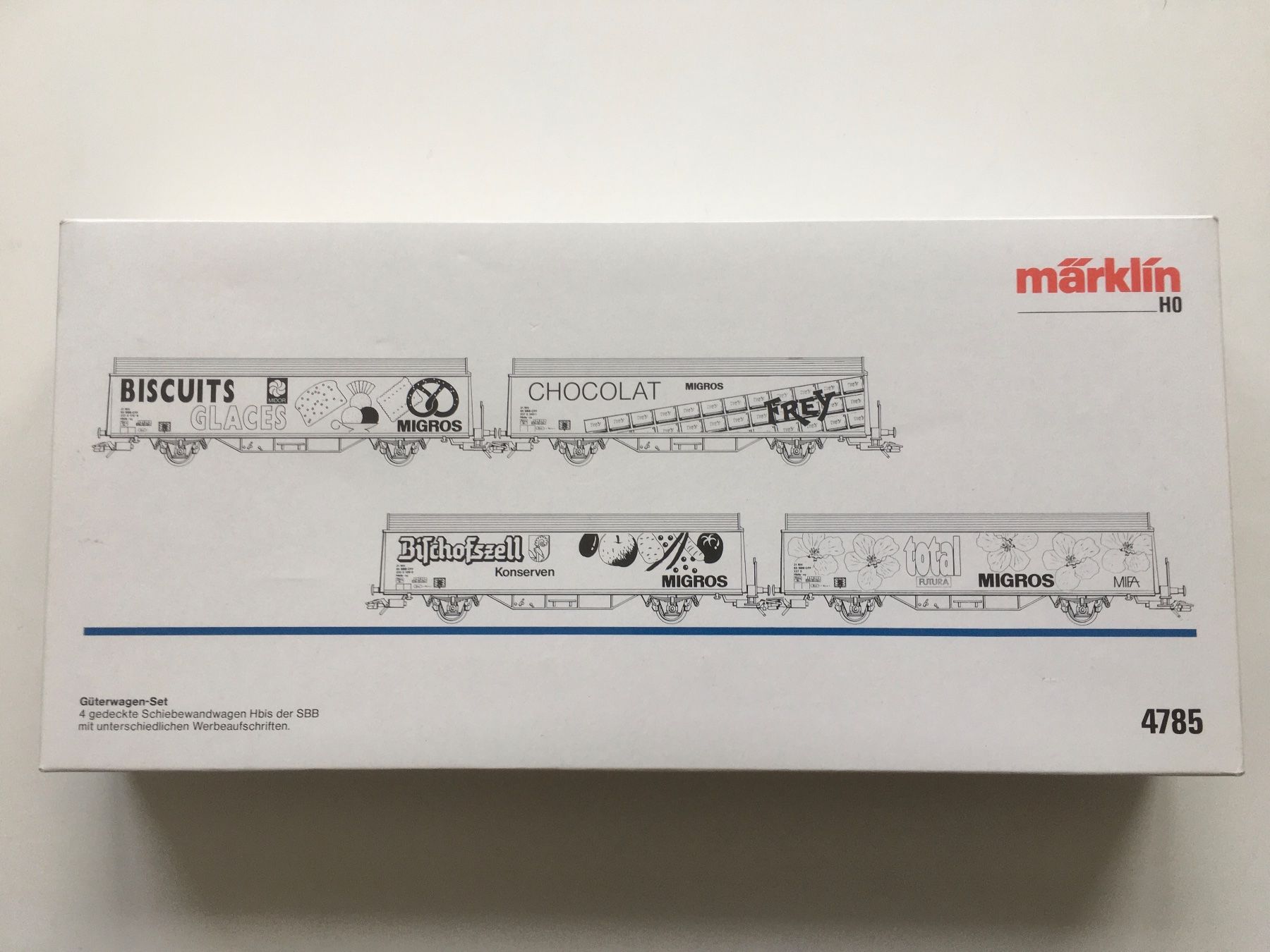 Märklin H0 4785 Schiebewand-Wagen-Set SBB der Migros (Neu (gemäss ...