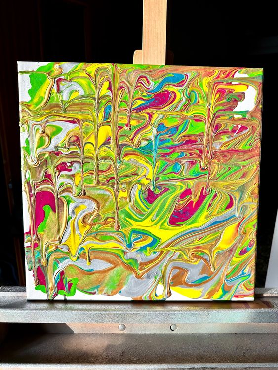 Acrylic pouring auf Leinwand | Kaufen auf Ricardo