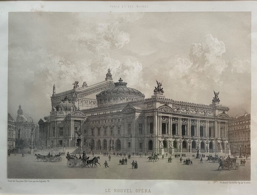 Alte Lithografie l'Opéra, Paris (um 1860) (Gebraucht) in Bremgarten bei ...