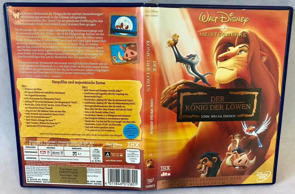 DVD | Der König der Lowen – 2-Disc Special Edition (Gebraucht) in ...