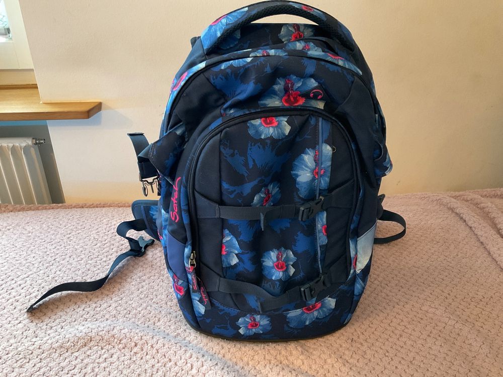Satch Rucksack blau mit Blumen | Kaufen auf Ricardo