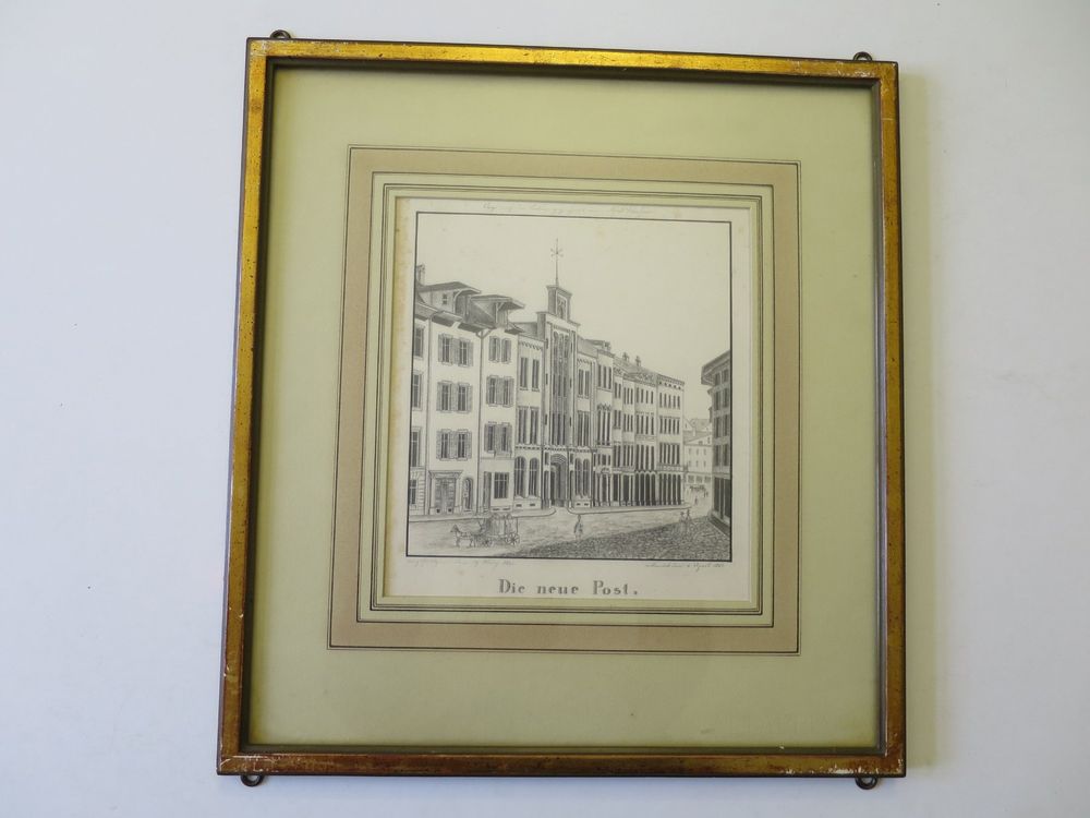 Zeichnung Alfred Schaffner: Die neue Post Basel 1861 Nr. 528 (Gebraucht ...