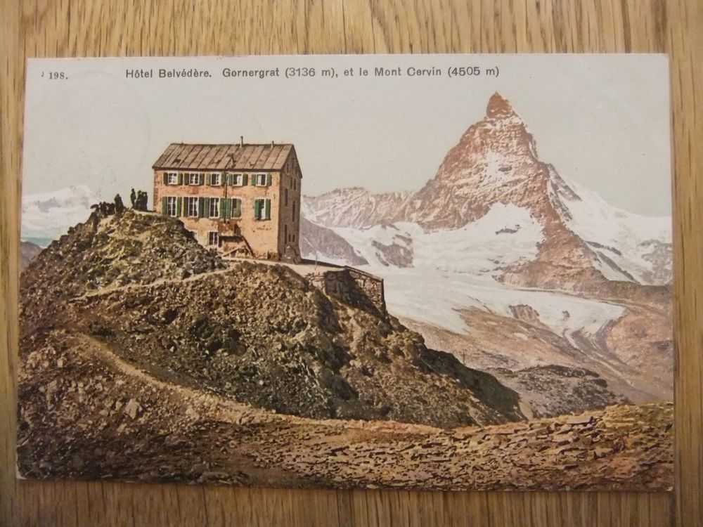 Hotel Belvédère Gornergrat Matterhorn 19.09.1909 (Gebraucht) in St. Niklaus VS für CHF 6 – mit ...