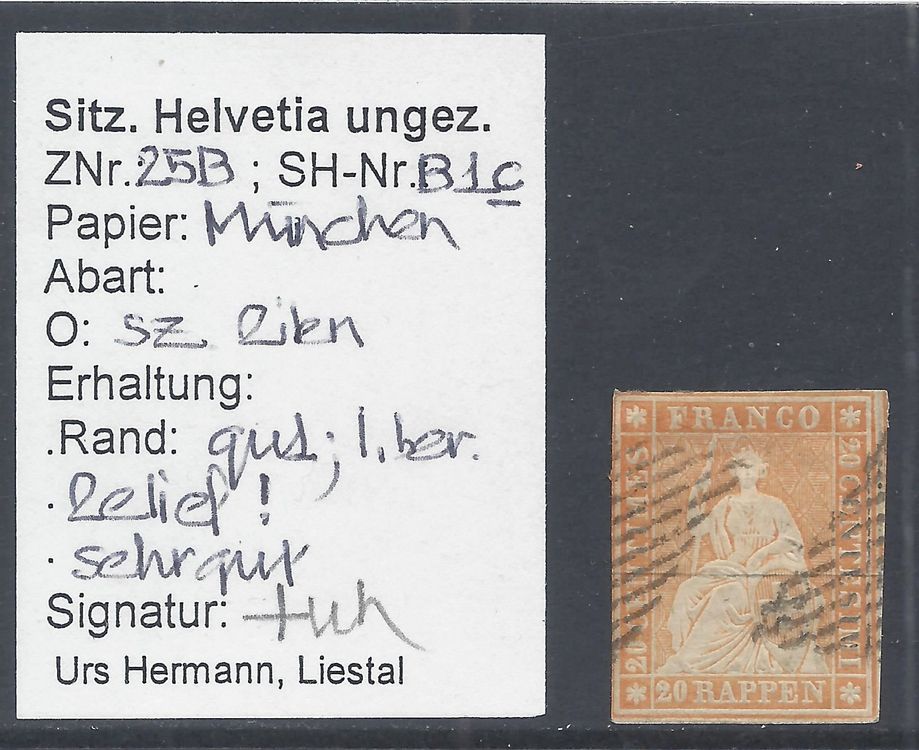 Strubel Nr. 25B mit Befund : KP 280.-- | Kaufen auf Ricardo