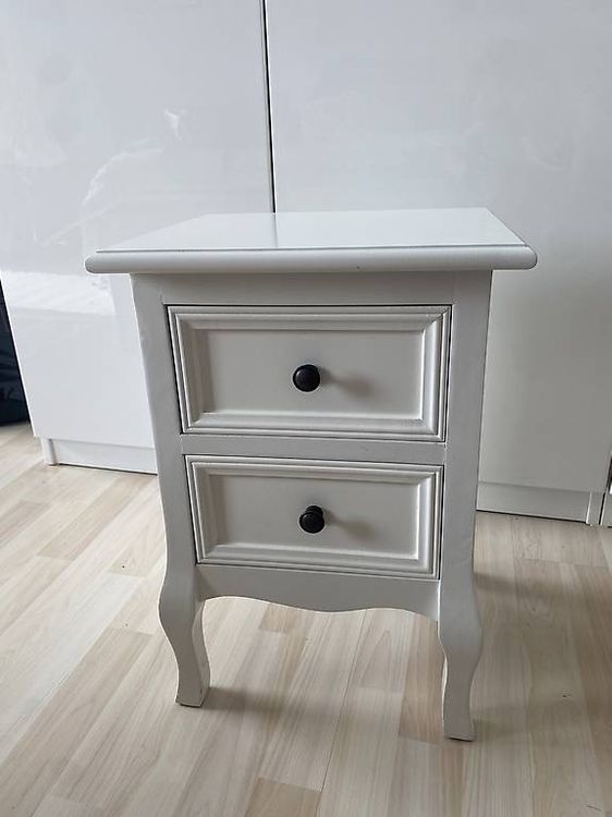 Weisses Nachttischli mit zwei Schubladen (Gebraucht) in Zufikon für CHF 15 – nur Abholung auf ...