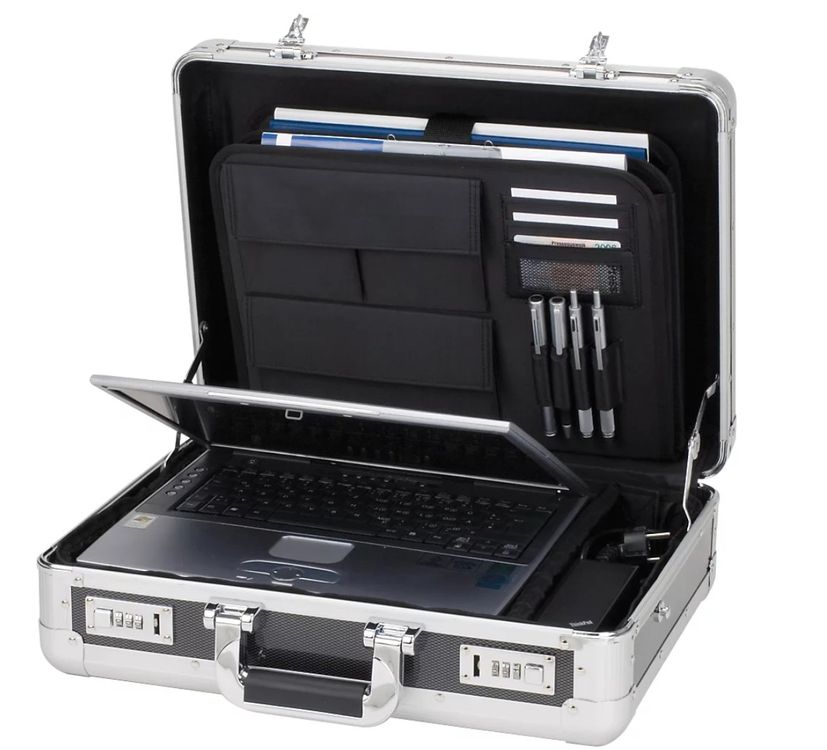 ALUMAXX Alu-Laptopkoffer, mit Tragegriff, 1 Fach, silber/ca (Neu ...