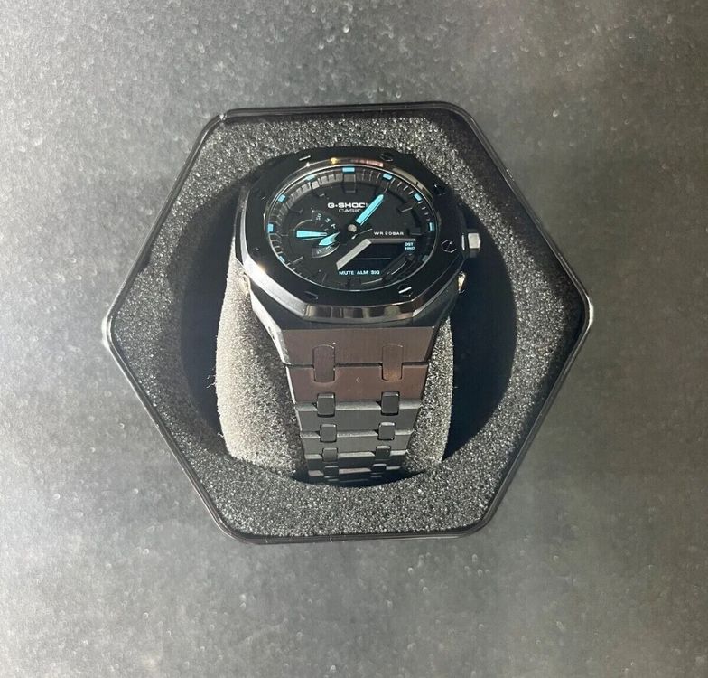 CasiOak G Shock Steel Mod Black/Blue Ga2100 | Kaufen auf Ricardo