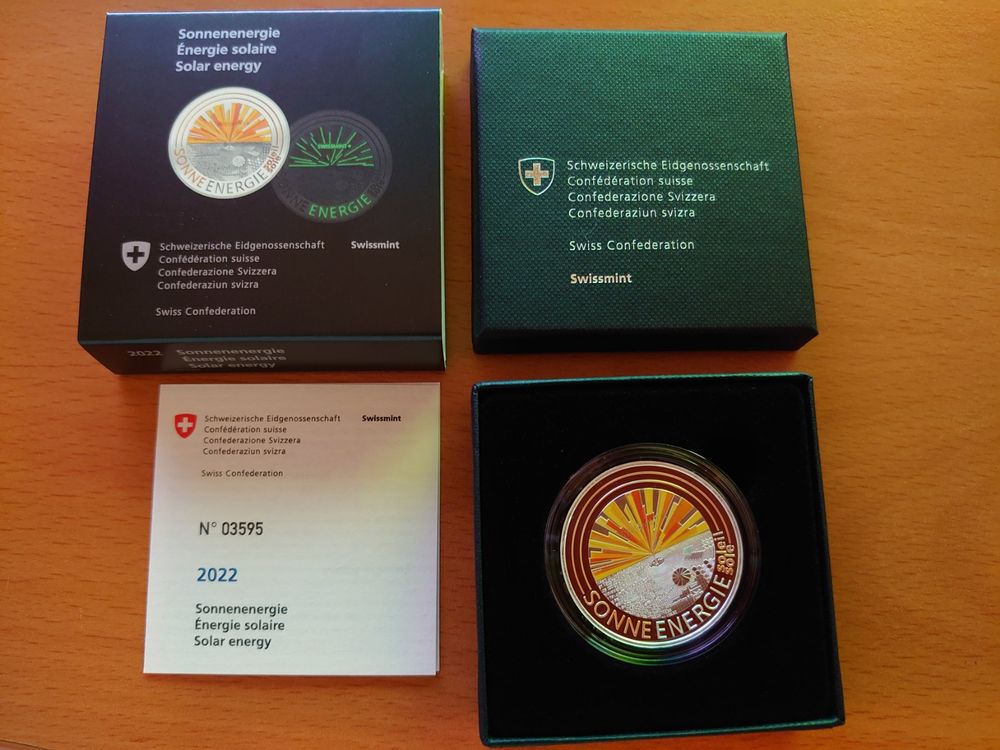 20 Franken "Sonnenenergie" 2022 PP (Neu und originalverpackt) in Pfungen für CHF 125 – mit ...