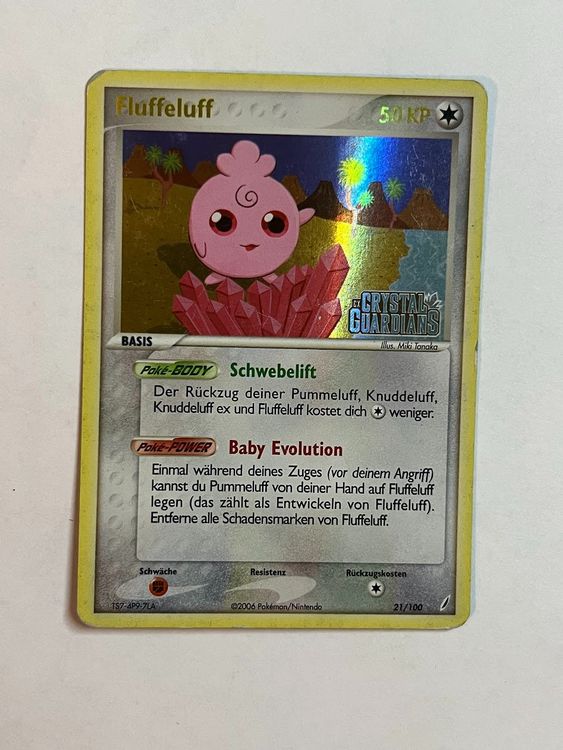 Pokemon Crystal Guarians Fluffeluff holo stamp DE (Gebraucht) in ...