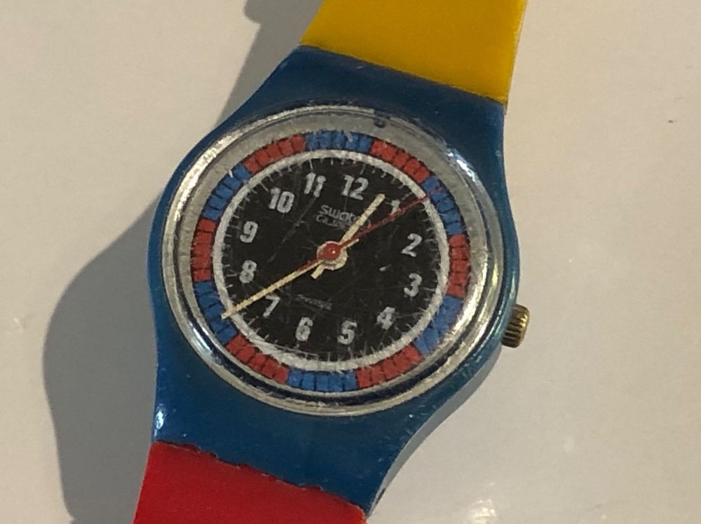 1985 Swatch LS102 Tri Color Racer + 2 other Swatch (Neu (gemäss ...
