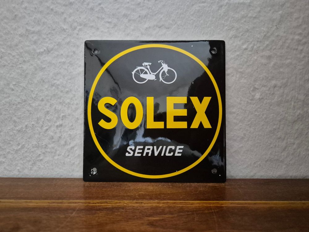 Emailschild Solex Service Werkstatt Velo Logo Emaille Schild | Kaufen ...