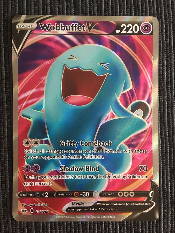 Pokemon Wobbuffet V Fullart Shield & Sword Englisch | Kaufen auf Ricardo