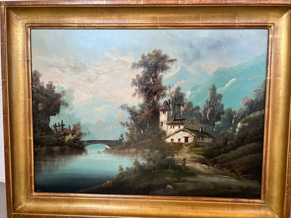 Magnifique tableau signature illisible. (Gebraucht) in Lyss für CHF 5 – nur Abholung auf Ricardo ...