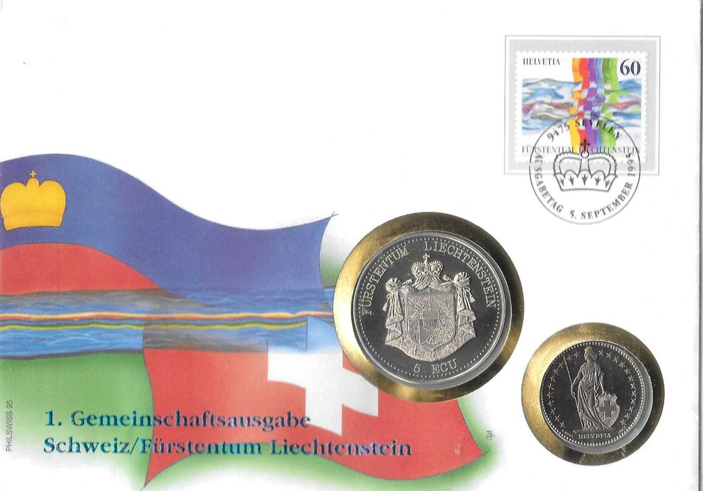 Münzbrief Liechtenstein-Schweiz 1995 | Kaufen auf Ricardo