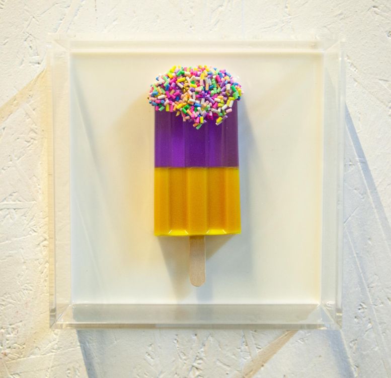 Gemälde, Pop Art, Eis am Stiel , Resinart, Unikat (Neu und ...