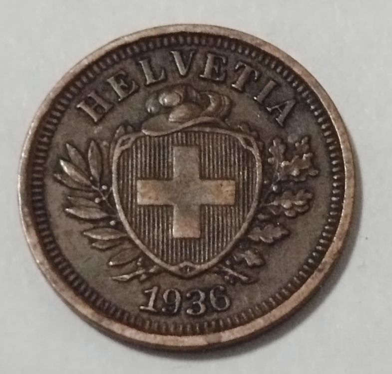 Switzerland 1 Rappen 1936 (Gebraucht) in Zürich für CHF 3 – mit Lieferung auf Ricardo kaufen