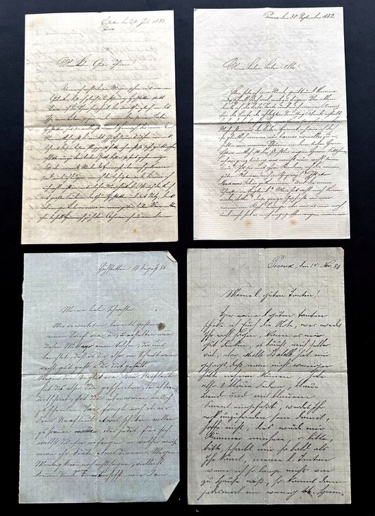 4 antike Briefe, Höchstetten, Tese ab 1882, tolle Schriften | Kaufen ...