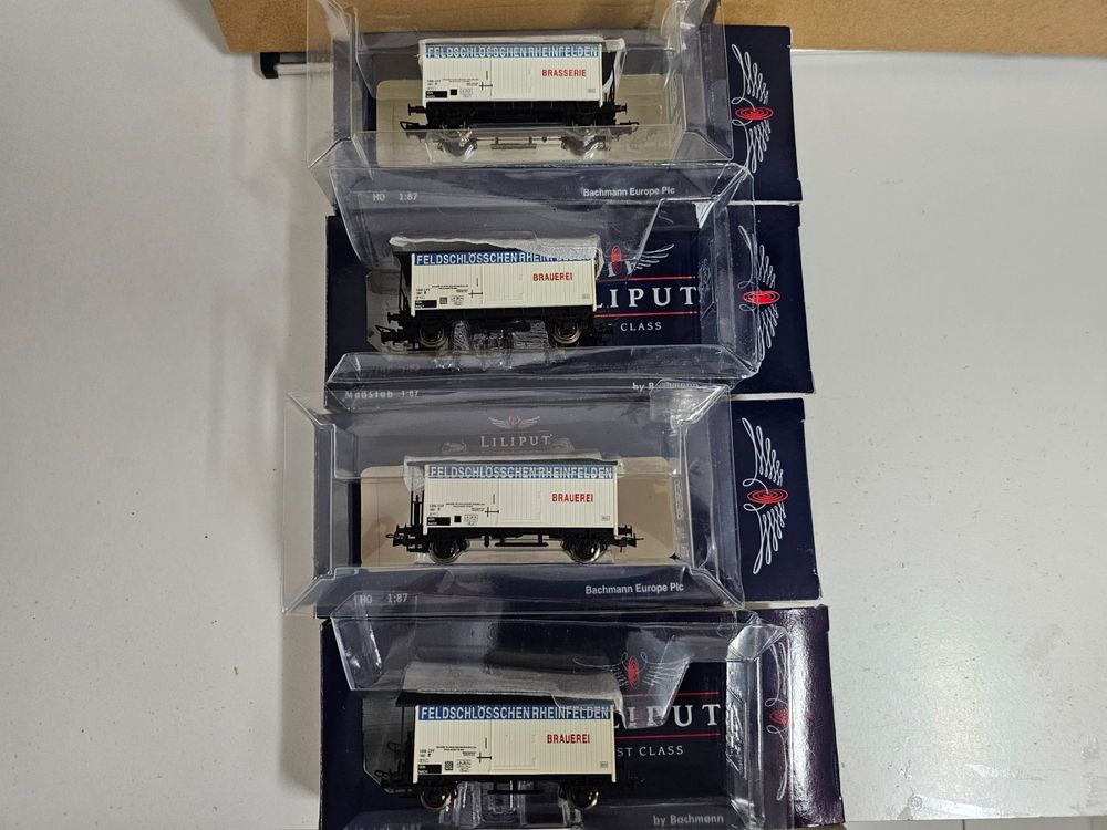 Liliput L224804 X 4 wagons a bières Feldschlösschen dès1.-fr (Gebraucht) in bassecourt für CHF ...