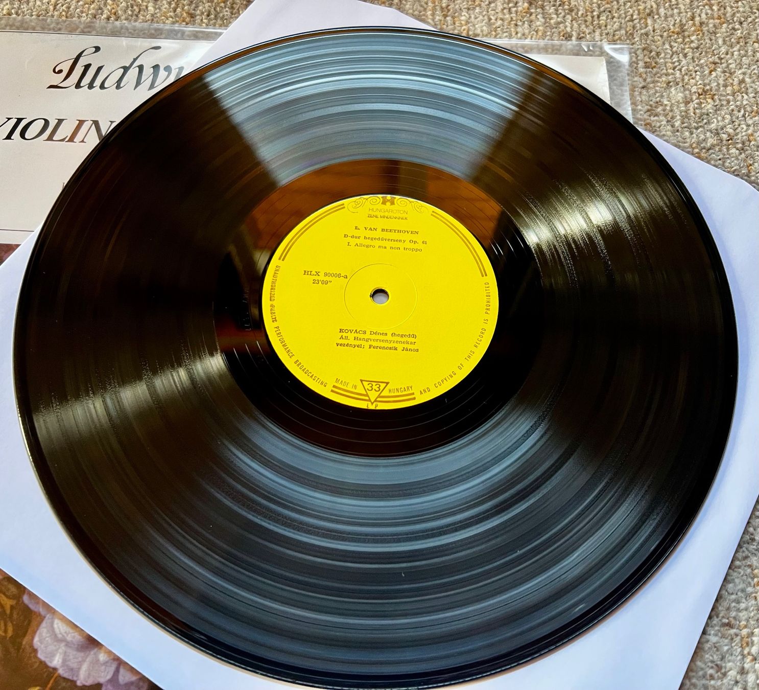 Beethoven Violin Concerto Kovacs - Hungary LP GEWASCHEN (Gebraucht) in ...