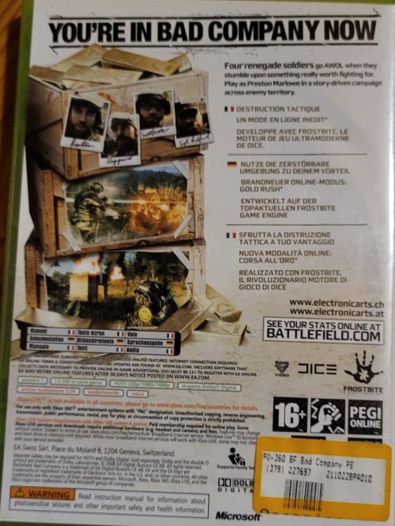 Xbox 360 - Battlefield: Bad Company - Top Zustand! (Gebraucht) in ...