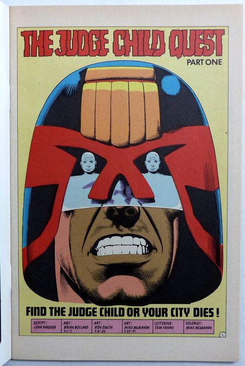 JUDGE DREDD CHILD QUEST #1-5 COMPLETE SERIE BOLLAND ART 1984 (Gebraucht ...