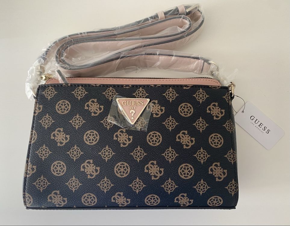 Sac Guess en bandoulière brun et rose neuf (Neuf avec emballage d ...