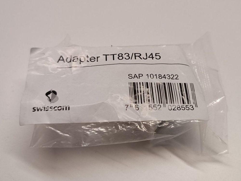 Swisscom Adapter TT83/RJ45 (Neu und originalverpackt) in Amriswil für ...